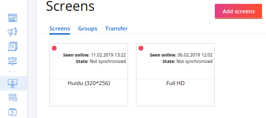 Creating screens - CITYSCREEN DOCS